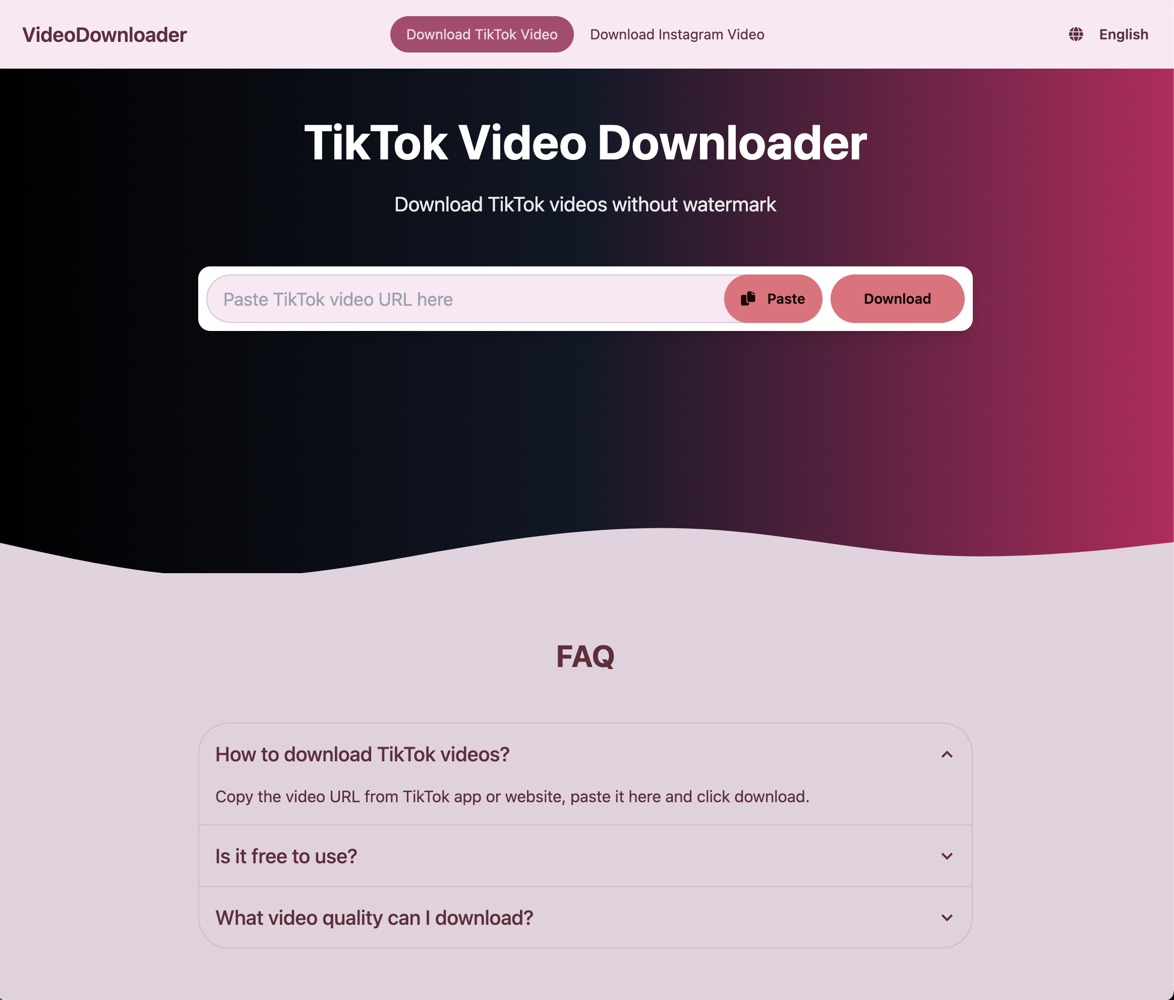 Video İndirme Servisi - YouTube, Instagram ve TikTok Video İndirici
